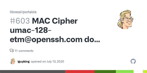 Mac Cipher Umac 128 Etm Does Not Correctly Work · Issue