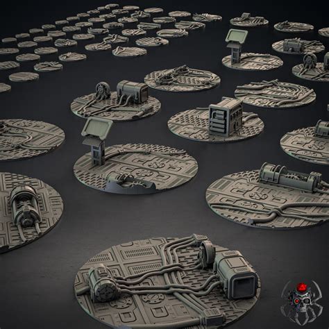 3d Printable Sci Fi Base Set By Eightlegsminiatures
