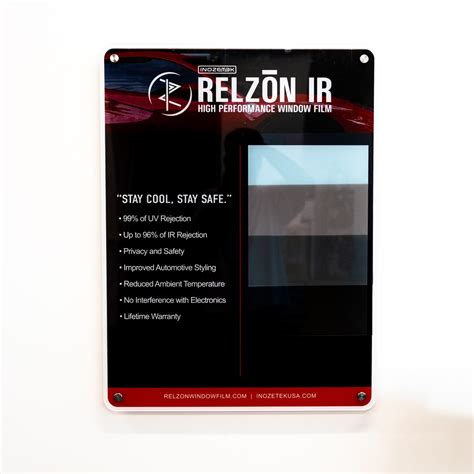 Relzon Ir Window Tint Display Board 24in X 32in Inozetek Usa