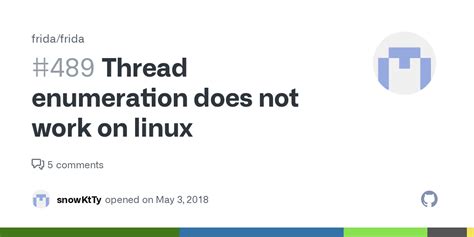 thread enumeration does not work on linux · issue 489 · frida frida