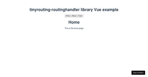 Tinyrouting Routinghandler Vue Example Codesandbox Tinyrouting Routinghandler Vue Example Codesandbox