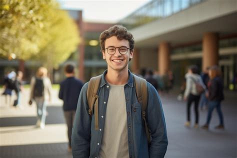 Premium Photo Student Smiling At Camera In University