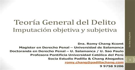 Teoría General Del Delito Mpfn Gobierno Del Perú · 2014 4 14