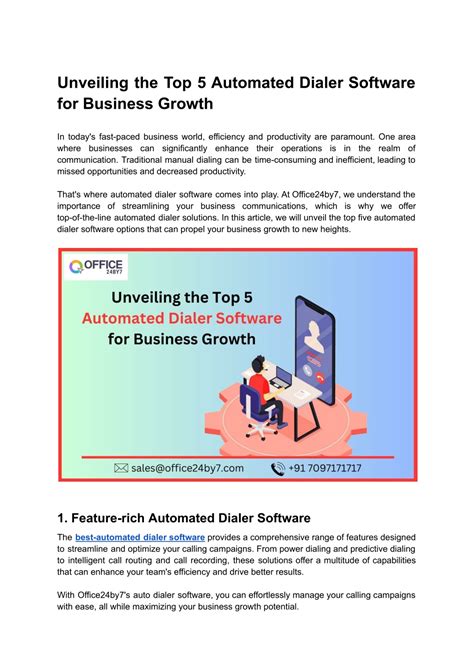 Ppt Unveiling The Top 5 Automated Dialer Software For Business Growth