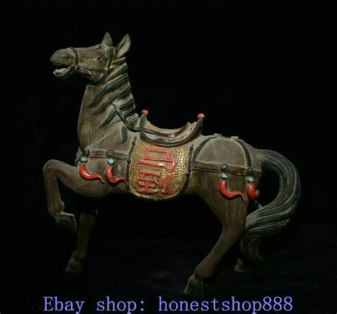 14andold Wucai Porcelain Pottery Feng Shui Zodiac Year Animal Horse