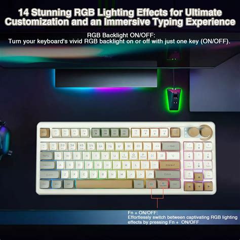 Tri Mode Wireless Ergonomic Rgb Keyboard With Low Noise Membrane Keys