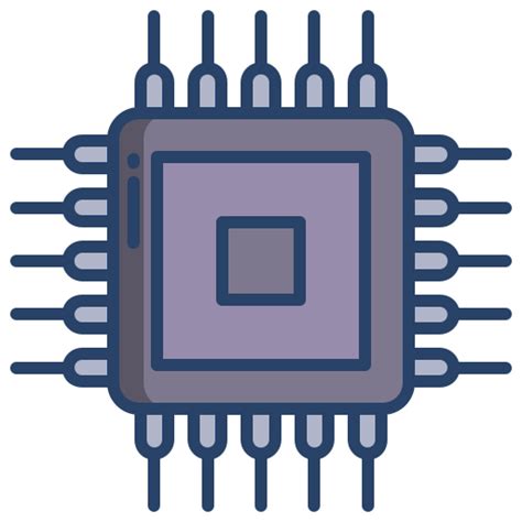 Microprocessor Icongeek Linear Colour Icon