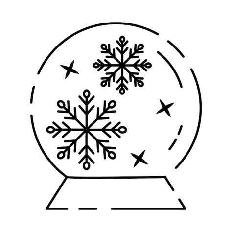 Premium Vector New Year Snow Globe Line Icon Linear Style Sign For Mobile Concept And Web