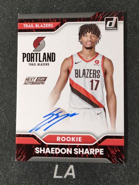 【la拍卖精品】22 23 Panini Donruss Shaedon Sharpe 杜蕾斯 新秀rc 谢登 夏普 开拓者队 Next