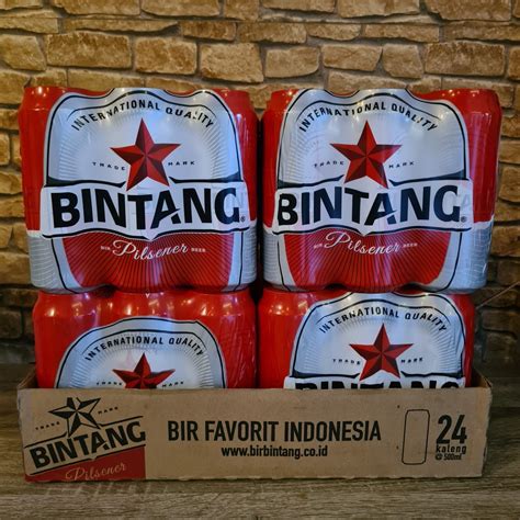 Jual Beer Bintang Kaleng Bir 24 Can X 500 Ml Karton Shopee Indonesia