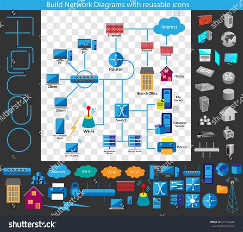 Concept Building Network Diagram Build Your Stock Vector Royalty Free 277956620 Shutterstock