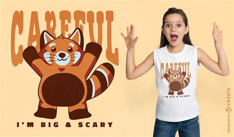 Descarga Vector De Diseño De Camiseta De Panda Rojo Grande Y Aterrador