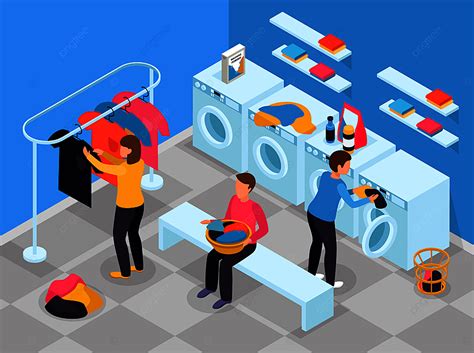 세탁기 세제와 사람 벡터 삽화가 있는 세탁실의 실내 전망을 갖춘 세탁실 아이소메트릭 구성 벡터 구성 안건 Png 일러스트 및 벡터 에 대한 무료 다운로드 Pngtree