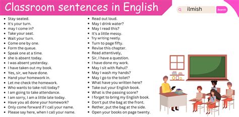 101 Classroom Sentences In English For Everyday Conversation Ilmish