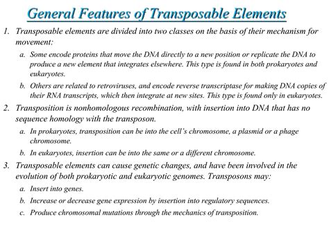 Transposable Elements And Transposon Mutagenesis Ppt