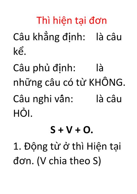 3 20 Giáo Trình Kinh tế vĩ mô Thì hi nệ t i đ nạ ơ Câu kh ng đ nh ẳ ị là câu k ể Câu ph ủ
