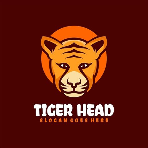Free Vector Tiger Head Mascot Logo Design