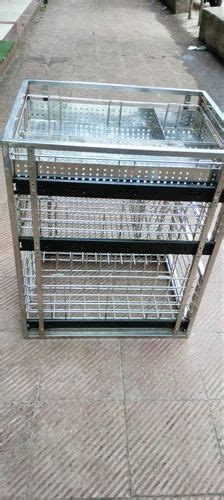 3 Shelves Stainless Steel Kitchen Trolley Size Dimensions Standard At
