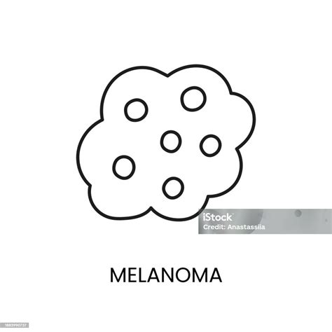 Cancer De La Peau Mélanome Icône De La Ligne Cancer Vecteur Maladie