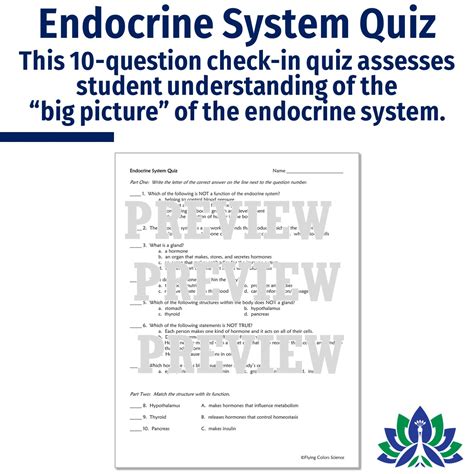 complete endocrine system unit flying colors science