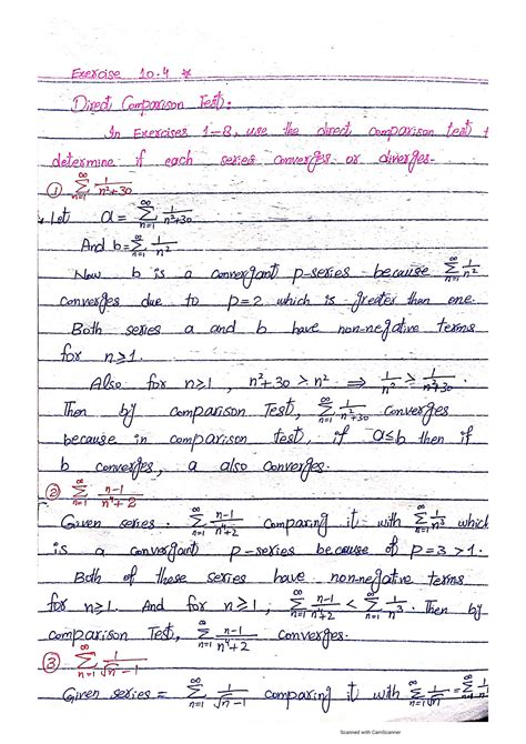 SOLUTION Solved Direct Comparison And Limit Comparison Tests By Thomas Calculus Studypool