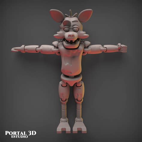 Archivo STL FOXY FLEXY FIVE NIGHTS AT FREDDY S PRINT IN PLACE WITHOUT