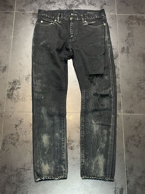 Saint Laurent Paris Saint Laurent Paris 2016 Oil Spill Crash Denim