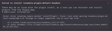 Insomnia Plugin Default Headers Is Deprecated On NPM Issue 5475