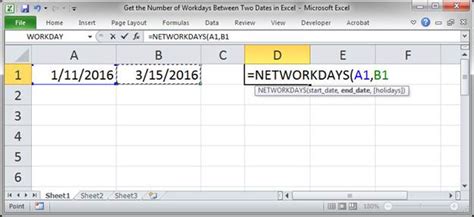 Calculate Number Of Workdays Between Two Dates Excel Printable