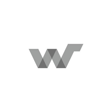 Letter Wr Simple Mosaic Triangle Logo Vector 17781322 Vector Art At