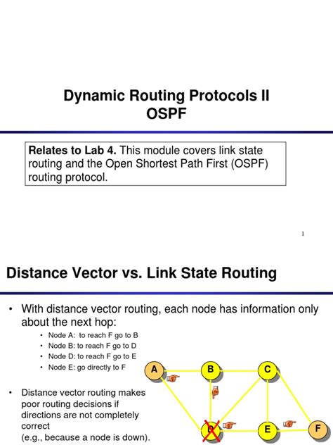 Dynamic Routing Protocols Ii Ospf Relates To Lab 4 This Module Covers Link State Pdf