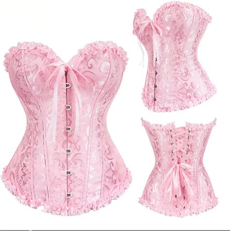 Sexy Women Stylish Pink Corset Etsy