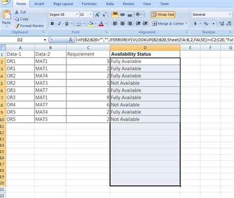 Availability Check In Excel Microsoft Qanda
