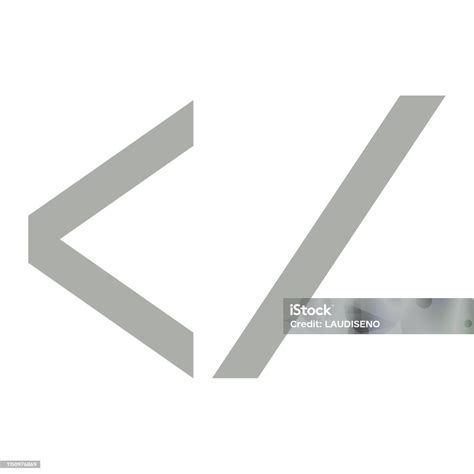 Left Bracket With A Slash Symbol Programming Code Stock Illustration