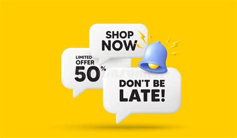 Dont Be Late Tag Special Offer Price Sign 3d Chat Speech Bubbles Vector Stock Vector