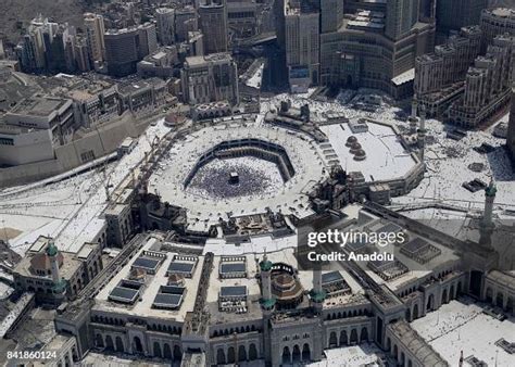 An Aerial View Photo Shows The Kaaba Islams Holiest Site Located