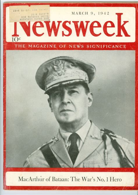 Newsweek Macarthur Bataan War March 9 1942 Ebay
