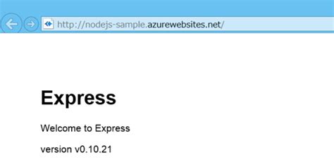 Microsoft Azure Web Node Js