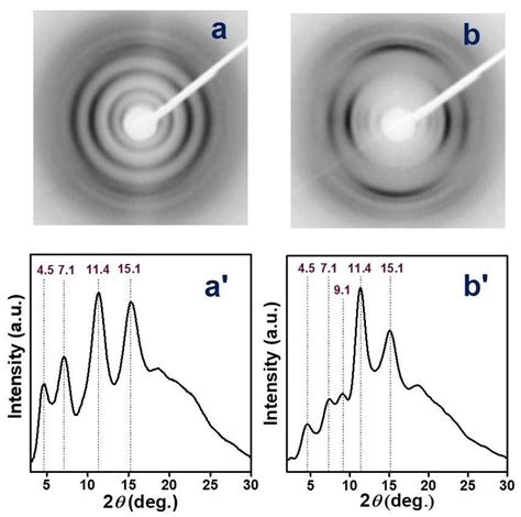 Two Dimensional Wide Angle X Ray Diffraction Waxd Edge Patterns Ab