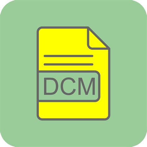 Dcm File Format Filled Yellow Icon 44049650 Vector Art At Vecteezy