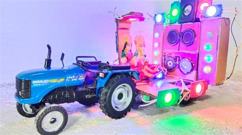 Navratri Durga Moorti Mini Dj Truck Radha Krishna Dj Light Trolley
