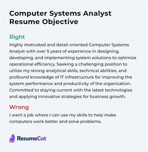 Top 17 Computer Systems Analyst Resume Objective Examples