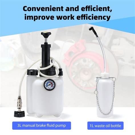 3l Brake System Clutch Fluid Pressure Bleeder Bleeding Device Kit Car Bleed Tool Ebay Uk