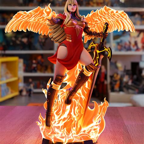 3d File Magik Phoenix Force Girl 🦅 ・design To Download And 3d Print・cults