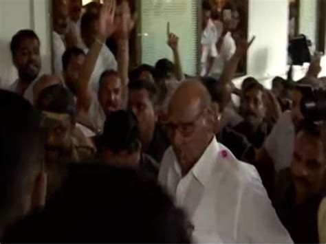 Ani Digital On Twitter Ncp Chief Sharad Pawar Arrives At Yashwantrao