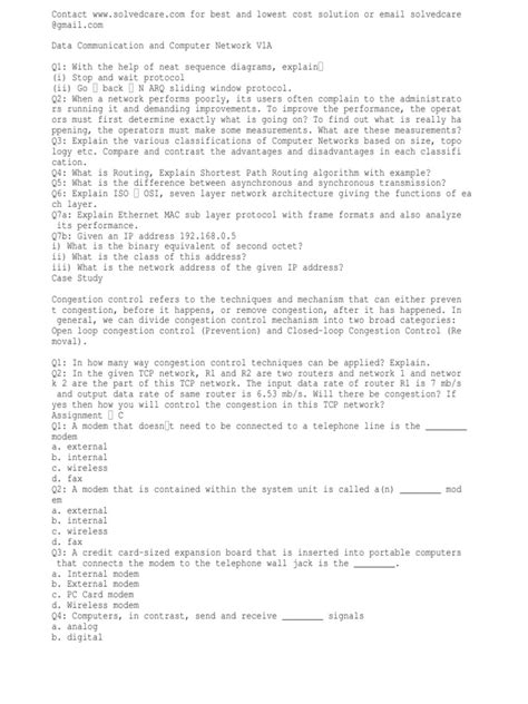 Data Communication And Computer Network V1a Download Free Pdf Modem