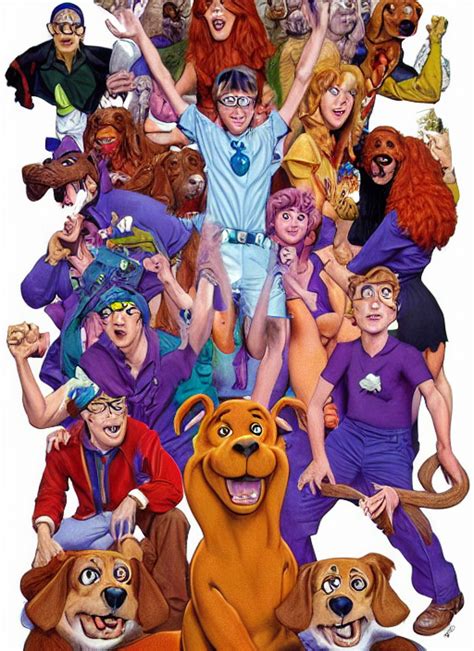 Krea Ai Portrait Of Scooby Doo In Society 1989 Highly D