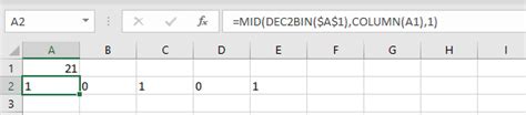 Split Binary Number Into Multiple Digits In Excel Stack Overflow