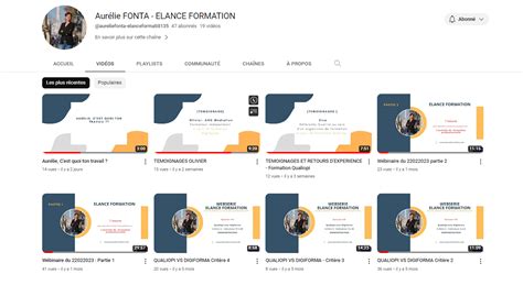 Notre Chaine Youtube Elance Formation