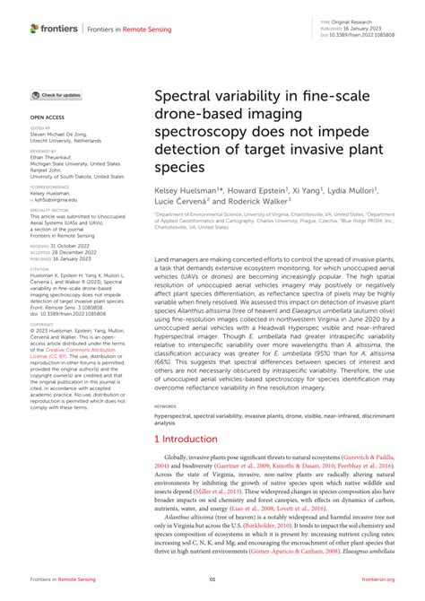 Pdf Spectral Variability In Fine Scale Drone Based Imaging